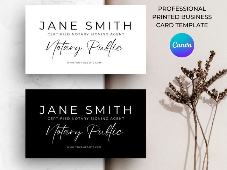 Canva Signing Agent Business Card Template | Traci's Creative Shop